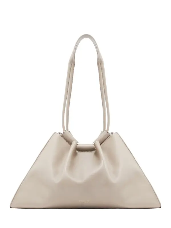 Giorgio Armani Small Nappa Leather Shopper - Beige