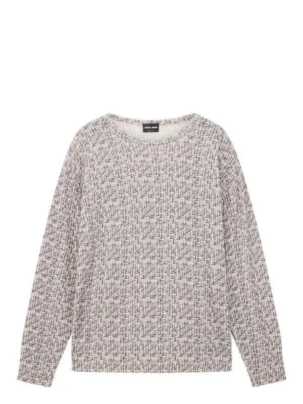 Giorgio Armani Printed Cashmere Jumper - Grey