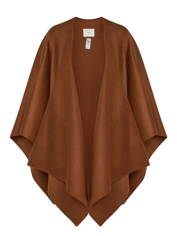 JOSEPH Cassidy Wool And Cashmere-blend Cape Coat - Rust