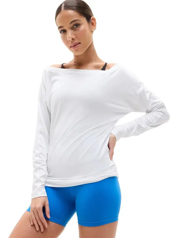 Athleta Move With Ease Off The Shoulder Top - Bright White