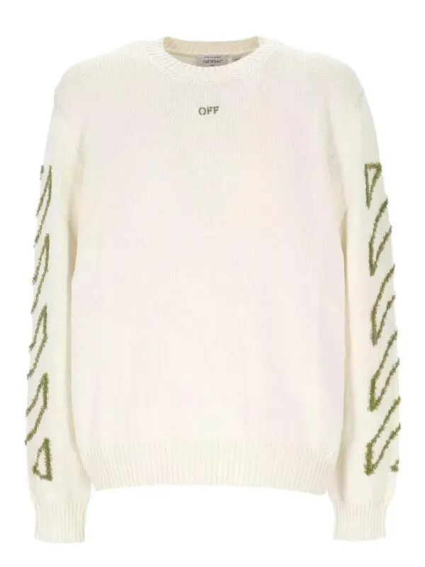 Off-White Crew-neck Long-sleeve Sweater - White