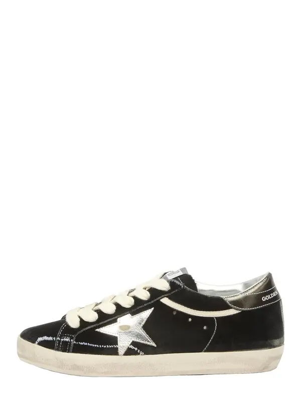 GOLDEN GOOSE Super Star Velvet Sneaker - Dark Grey/silver