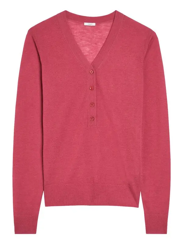 JOSEPH Gillies Cashmere Top - Dark Pink