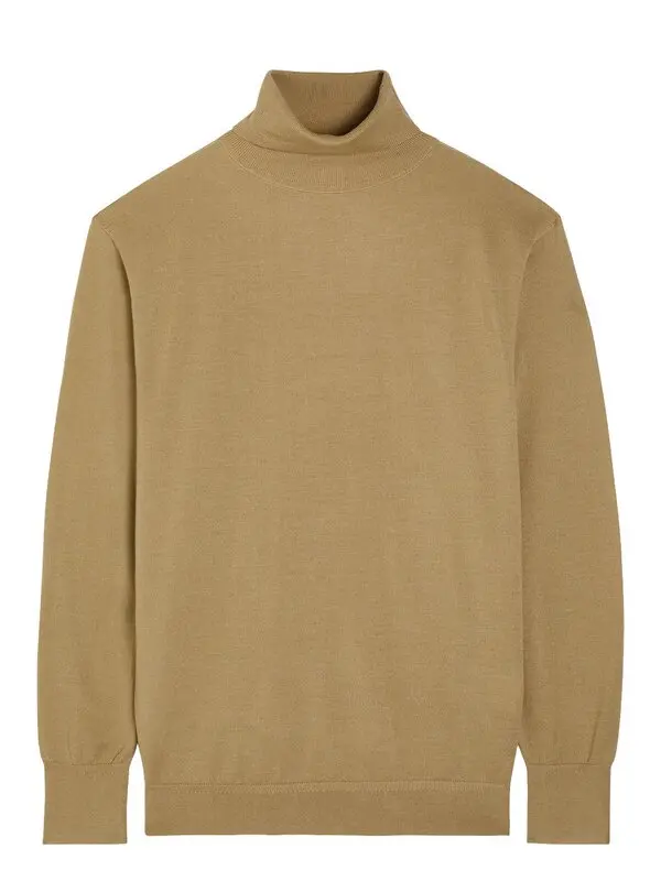 TOTEME Fine-knit Wool Turtleneck Jumper - Beige