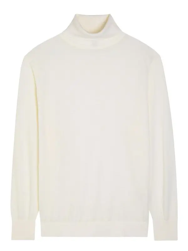 TOTEME Fine-knit Wool Turtleneck Jumper - Ecru