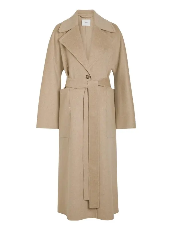 JOSEPH Spencer Belted Wool And Cashmere-blend Trench Coat - Light Brown