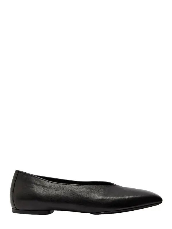 Rick Owens Leather Ballet Flats - Black