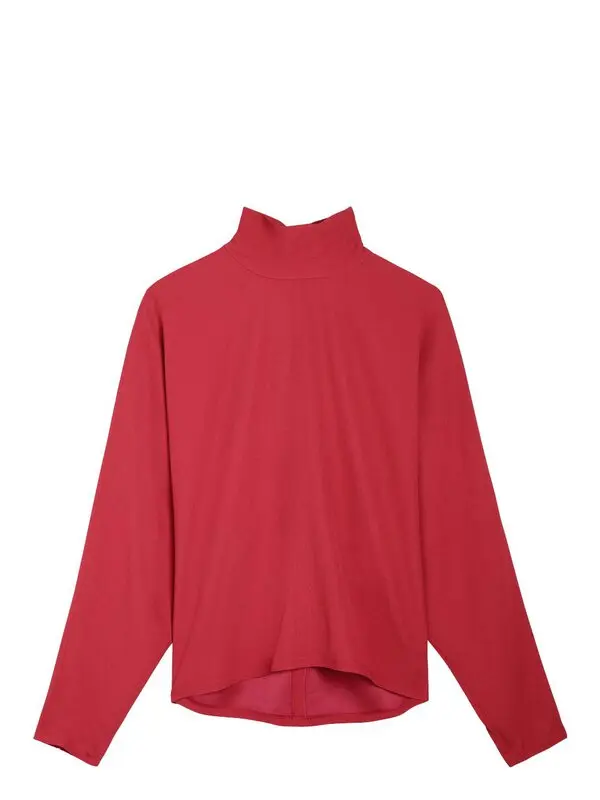 JOSEPH Buick Crepe Blouse - Dark Pink