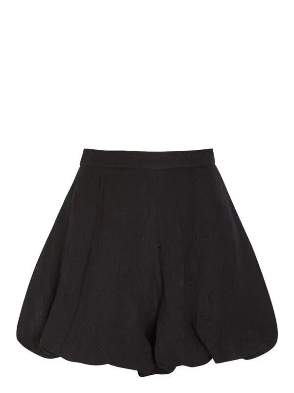 Lisa Marie Fernandez Textured Linen-blend Shorts - Black