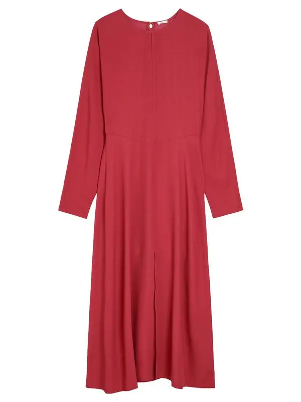 JOSEPH Cut-out Crepe Midi Dress - Dark Pink