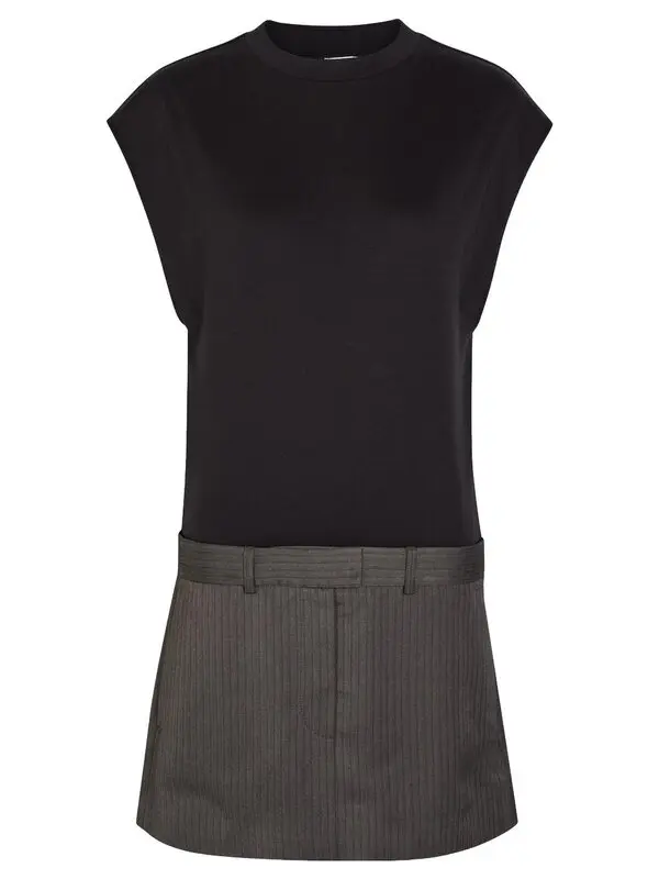 Acne Studios Elara Layered Mini Dress - Black