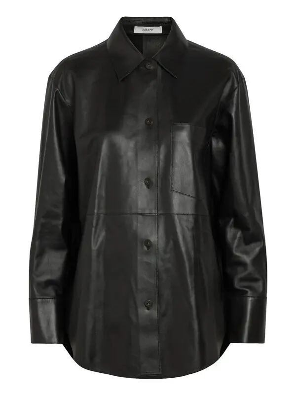 JOSEPH Penna Leather Jacket - Black