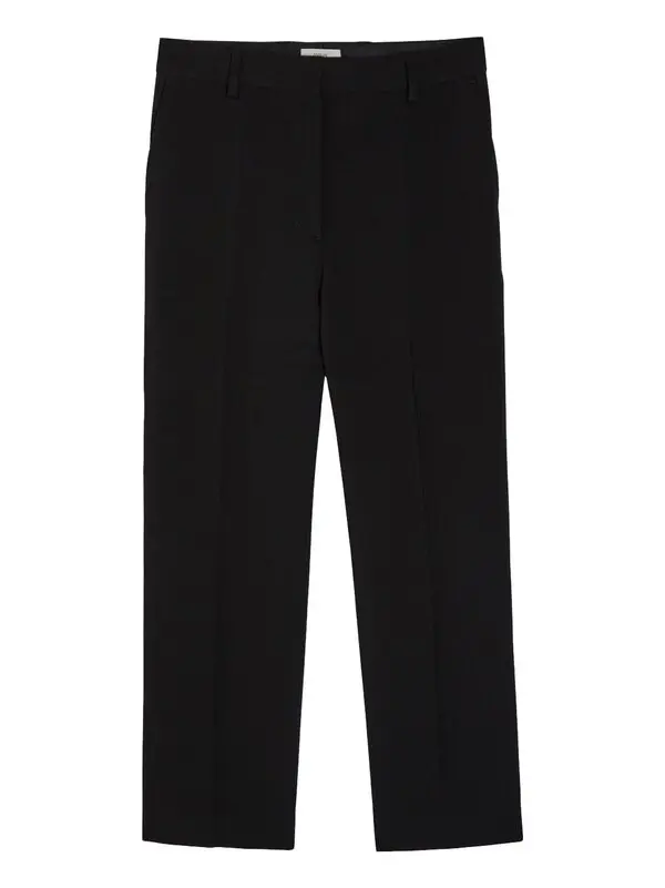 TOTEME Cropped Straight-leg Trousers - Black