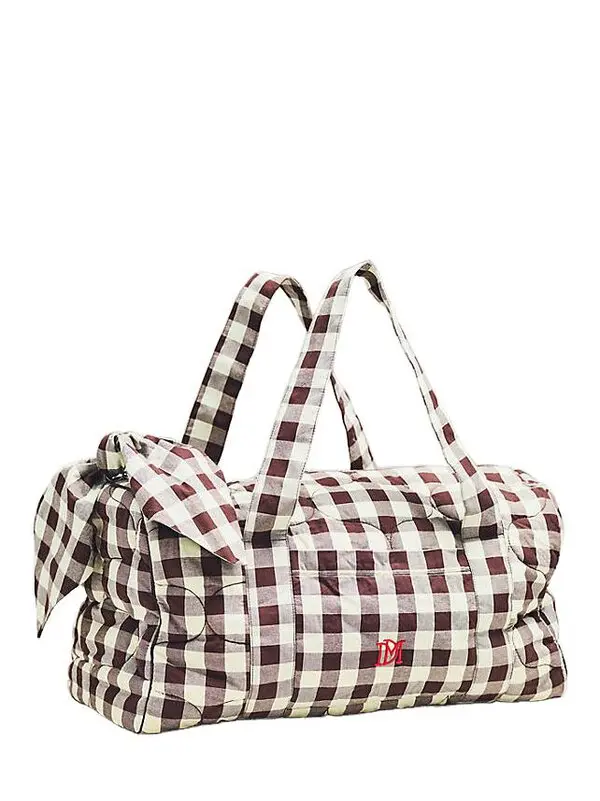 DAMSON MADDER Cotton Quilted Weekender Bag - Butter Gingham