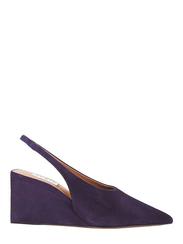 Alaïa Slingback Wedge - Aubergine