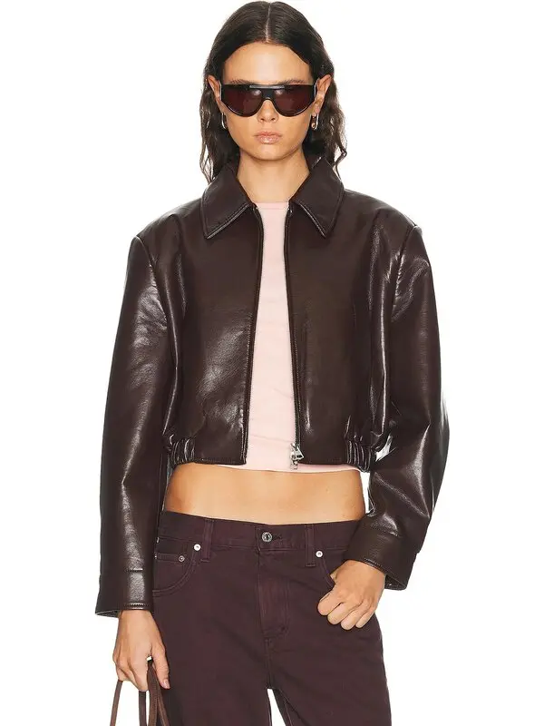 AGOLDE Nahla Cropped Jacket - Madera