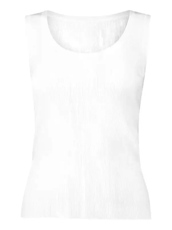 LARS ANDERSSON Scoop-neck Ribbed Tank Top - White