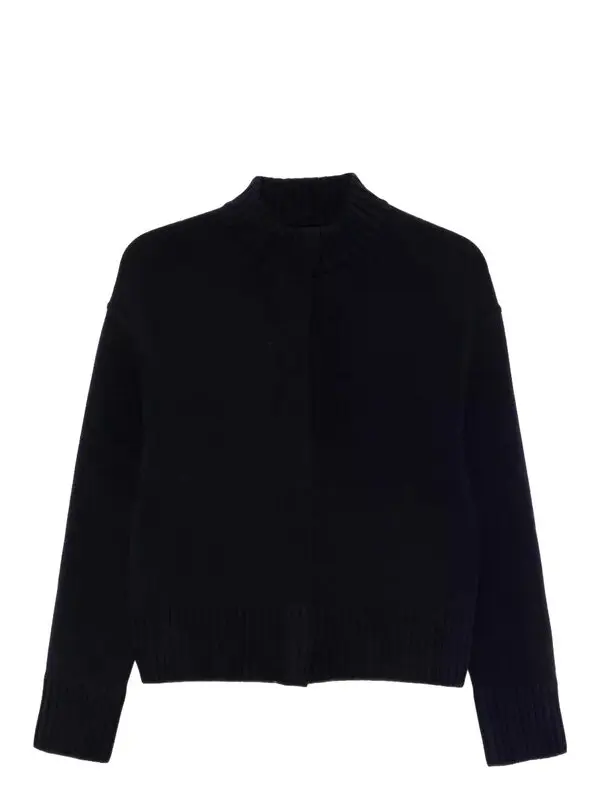 Bruno Manetti Mock-neck Cardigan - Blue