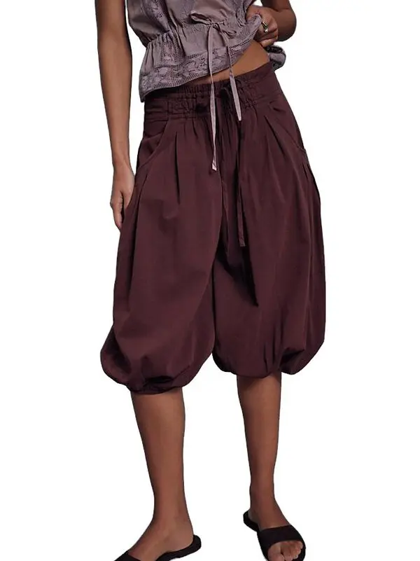 Free People Calle Balloon Cropped Pants - Rural Ground