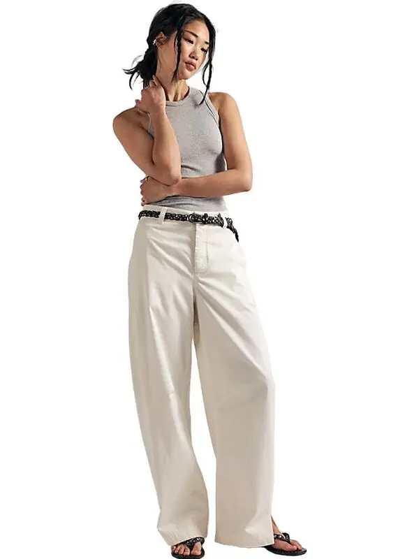 Free People We The Free Stand Up Barrel Chino Pants - Tofu