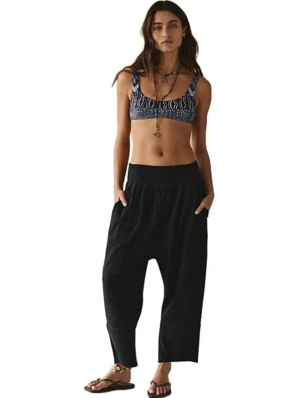 Free People Cotton Harem Pants - Black