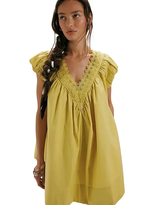 Free People Sundazed Mini Dress - Sicilian Yellow
