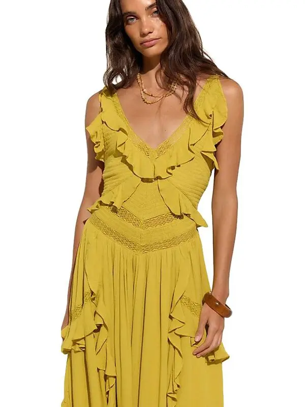 Free People Marsai Maxi Dress - Yellow Jasmine