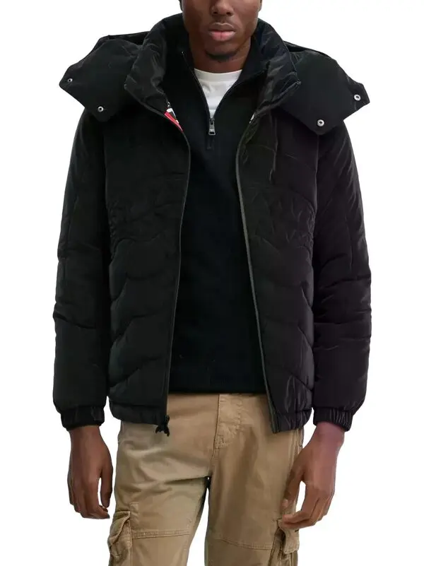 SPRAYGROUND Quilted Hooded Jacket - Black