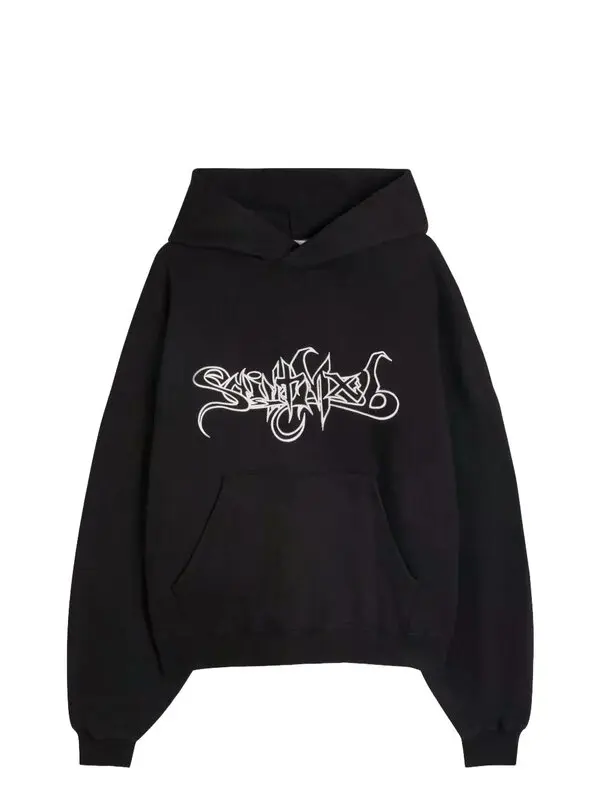SAINT MXXXXXX Logo Hoodie - Black