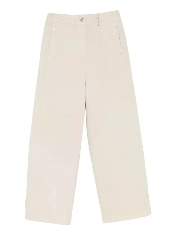 PANICALE Buttoned Wide Leg Jeans - Neutrals