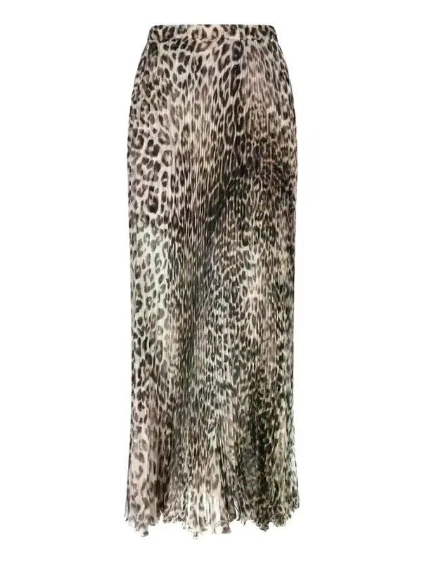 Ermanno Scervino Animal-print Pleated Skirt - Neutrals