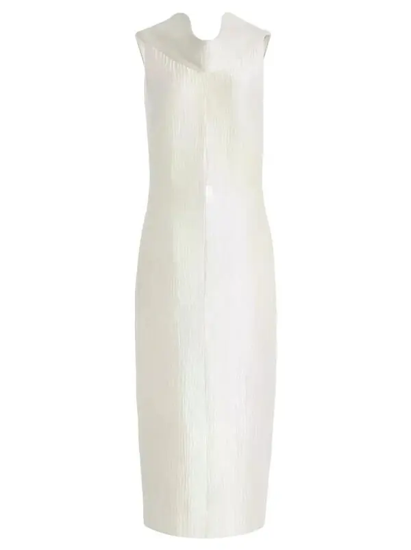 Brandon Maxwell Blair Cowl Neck Dress - White