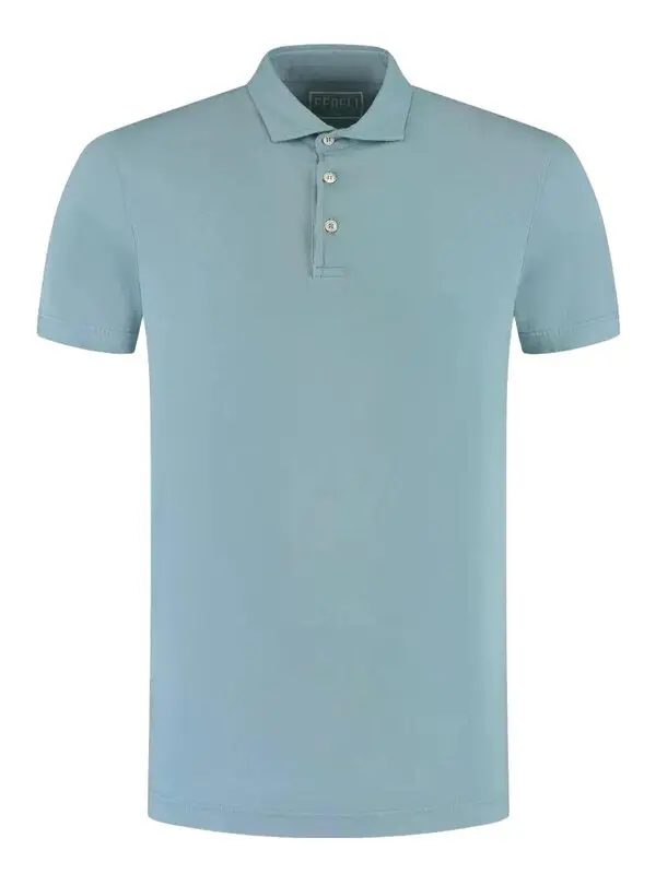 Fedeli Short-sleeve Polo Shirt - Blue