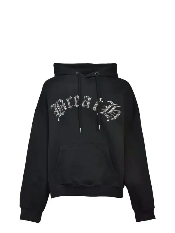 BREATH Embellished Hooded Hoodie - Black