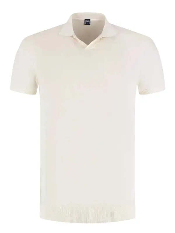 Fedeli Polo-collar Short-sleeve T-shirt - Neutrals