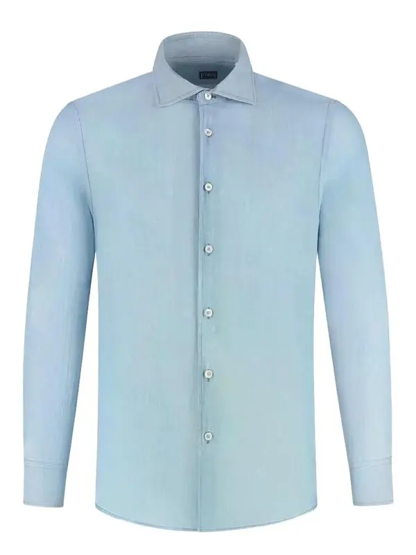 Fedeli Buttoned Shirt - Blue