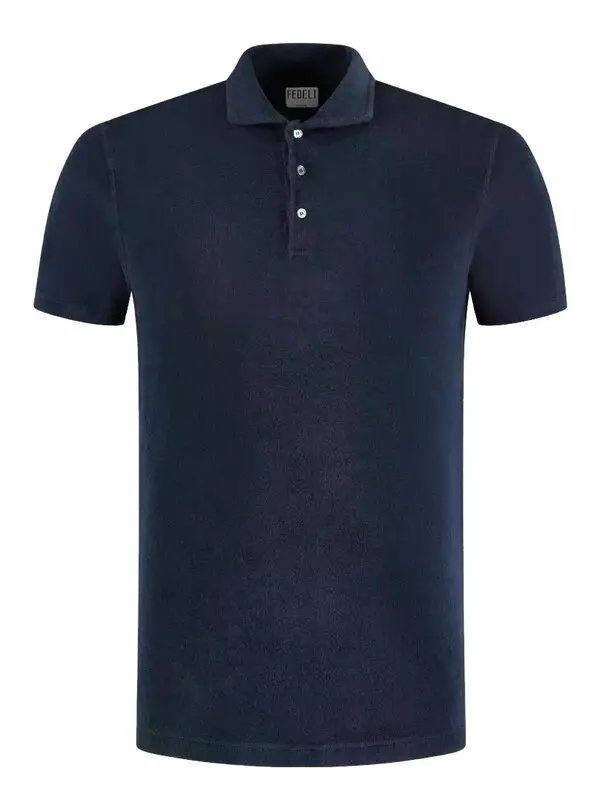 Fedeli Buttoned Polo Shirt - Blue