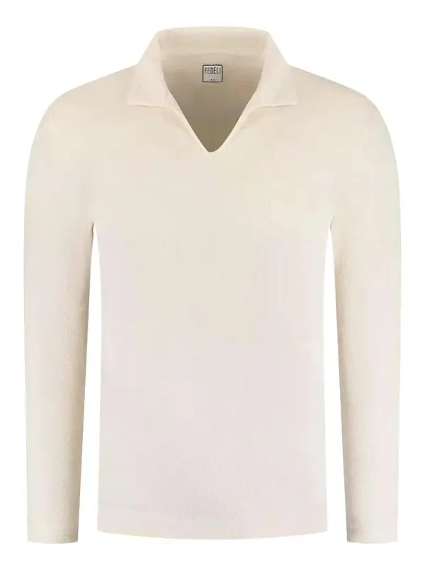 Fedeli V-neck Polo T-shirt - Neutrals