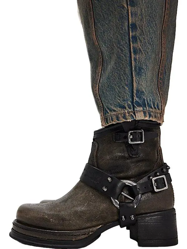 A.S.98 Andi Ankle Moto Boots - Smoke