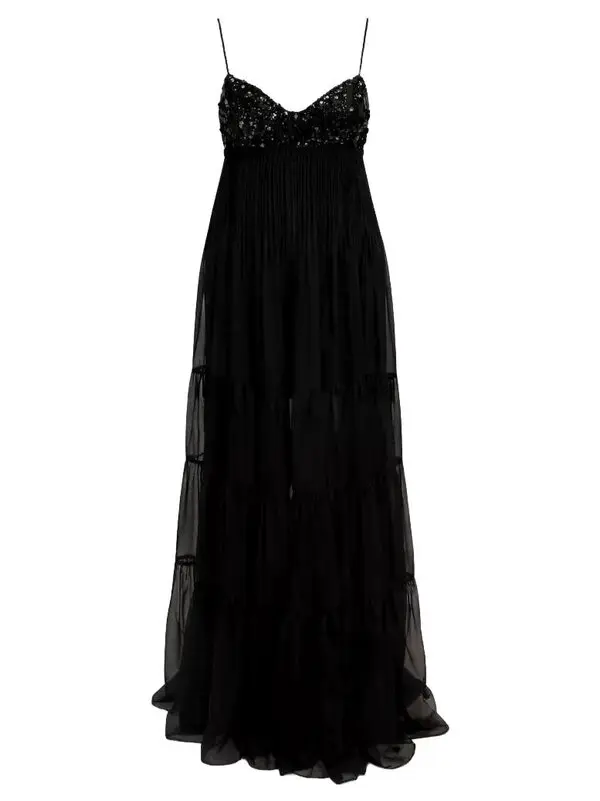 AZLEE Sequin-embellished Gown - Black