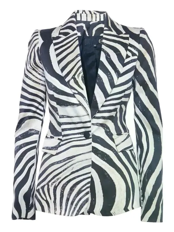 Just Cavalli Zebra-pattern Blazer - Blue