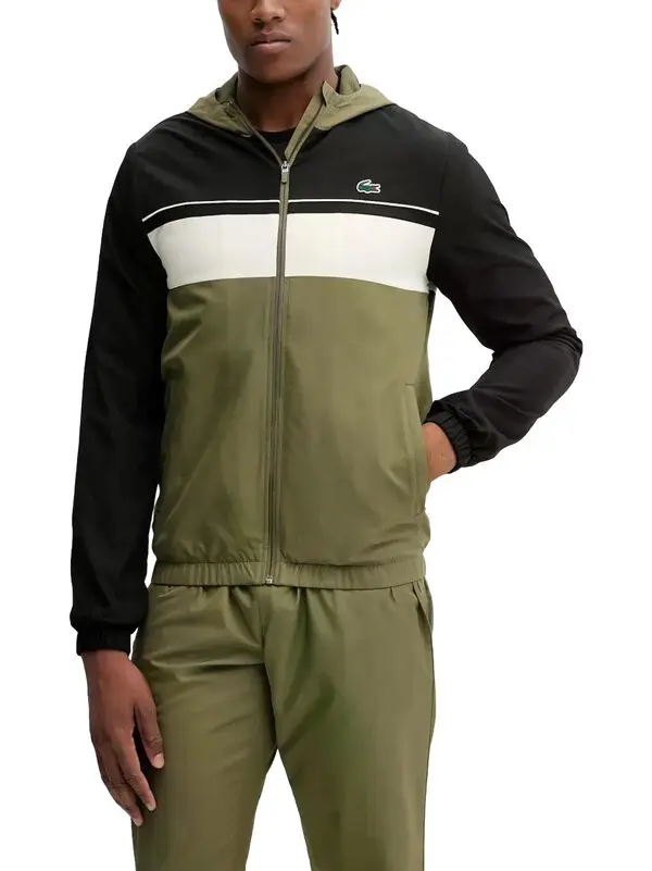 Lacoste Colourblock Hooded Tracksuit - Green