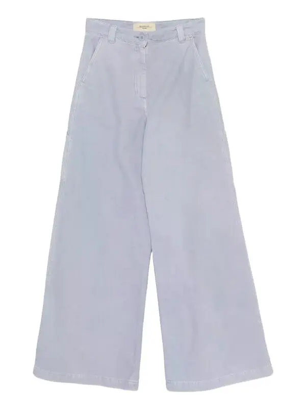 Max Mara Wide-leg Buttoned Trousers - Blue