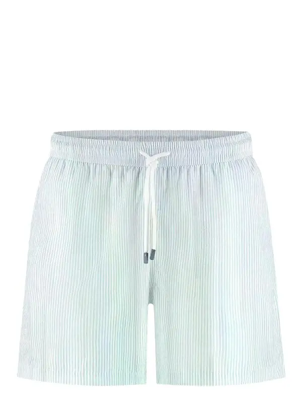 Fedeli Madeira Striped Beachwear Shorts - White