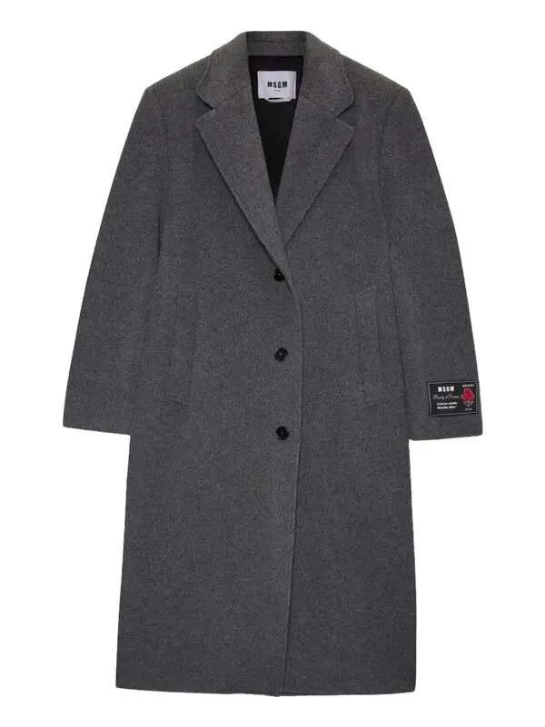 MSGM Single-breasted Coat - Grey