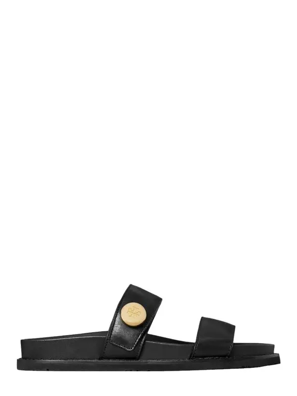 Tory Burch Romy Button Sport Slides - Black