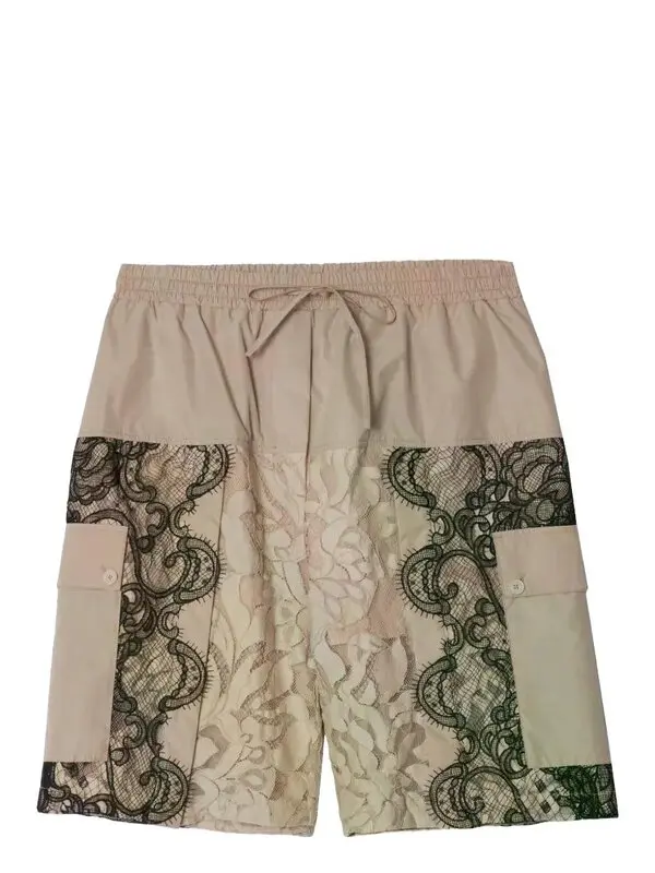 3.1 Phillip Lim Lace Panelled Shorts - Neutrals