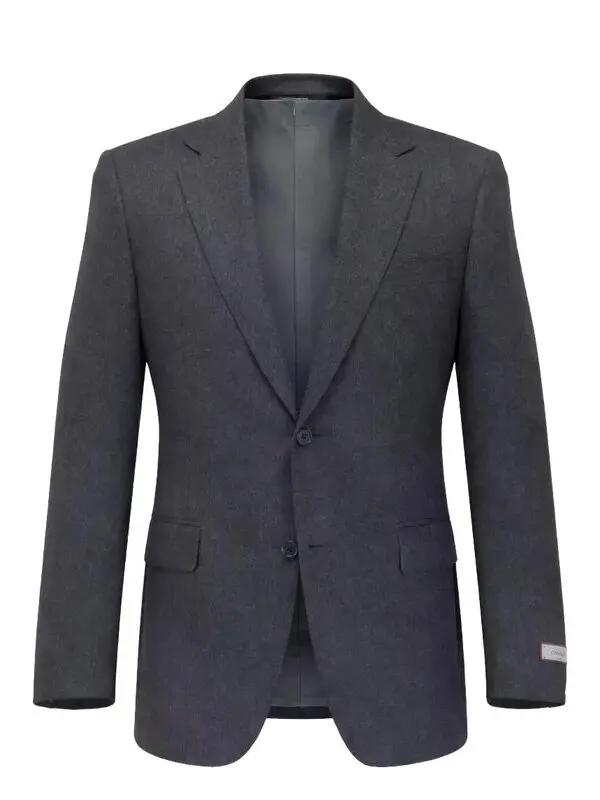 Canali Wool Double-breasted Blazer - Grey