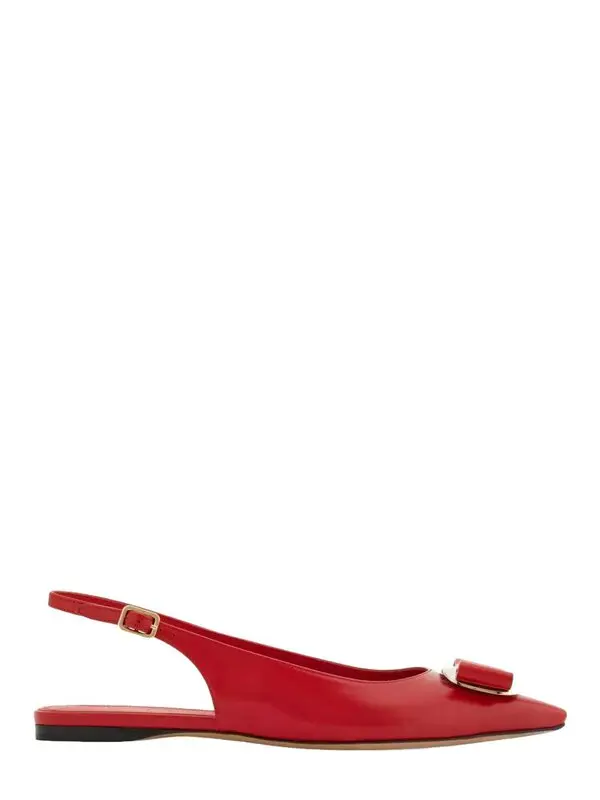 FERRAGAMO Bow Slingback Ballerinas - Red
