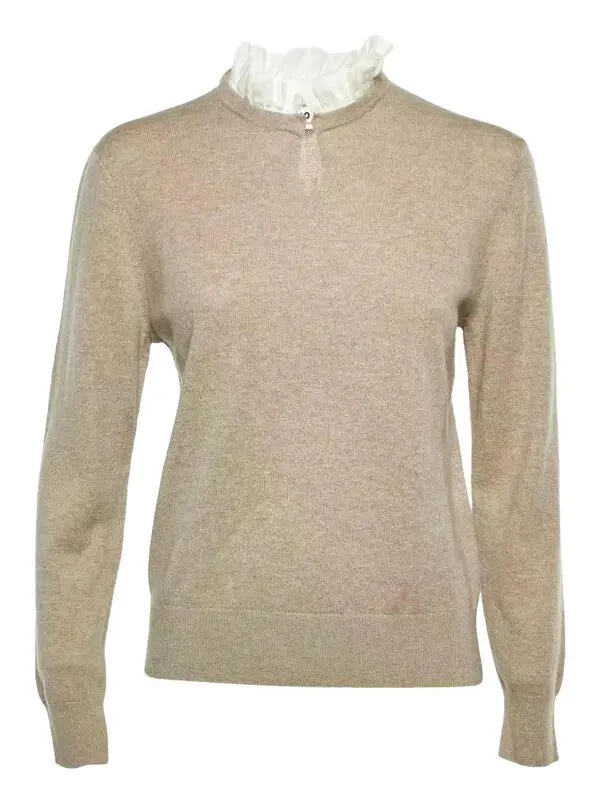Sandro Long-sleeve Crew Neck Sweater - Neutrals